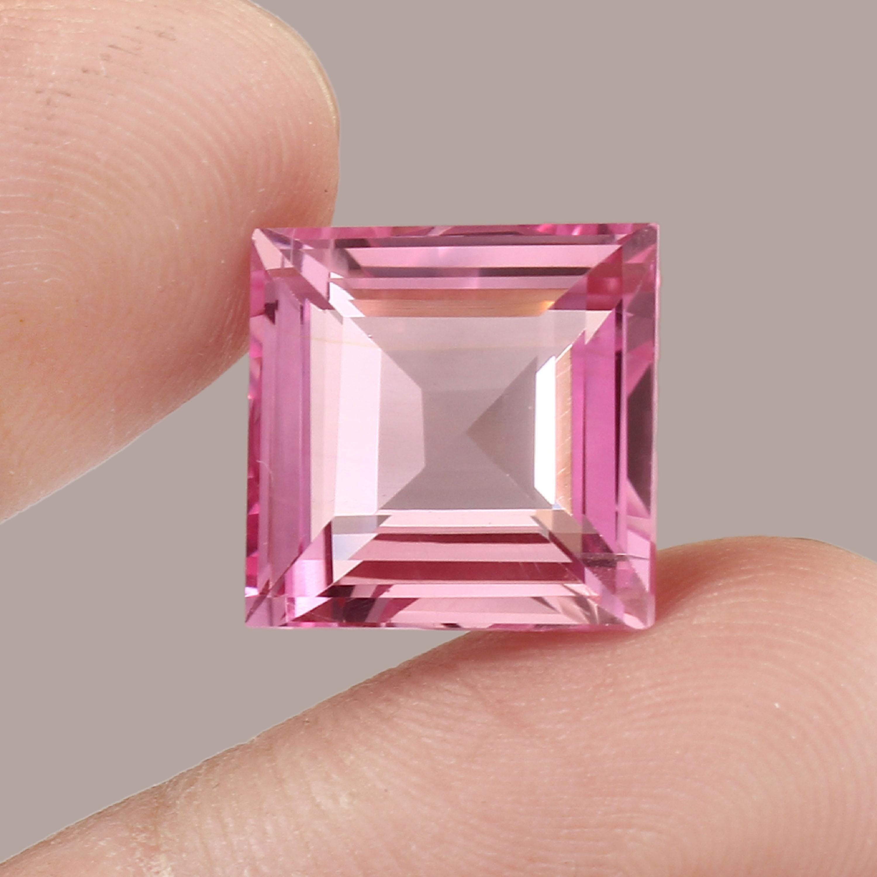AAA Pink Morganite Pair12x12mm Square Cut Gemstones, Ceylon Origin - Etsy
