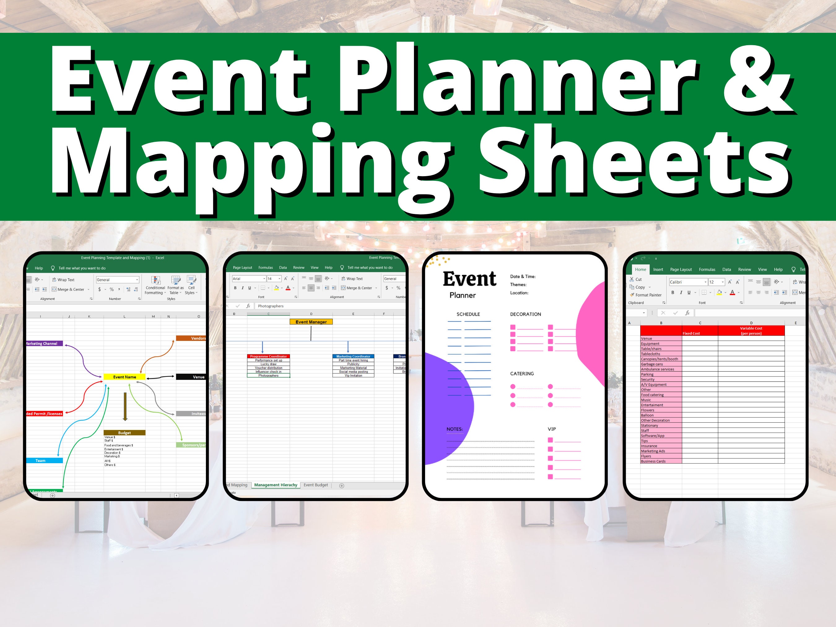 Event Planning Template , Event Mapping and Event Budget Planning in ...