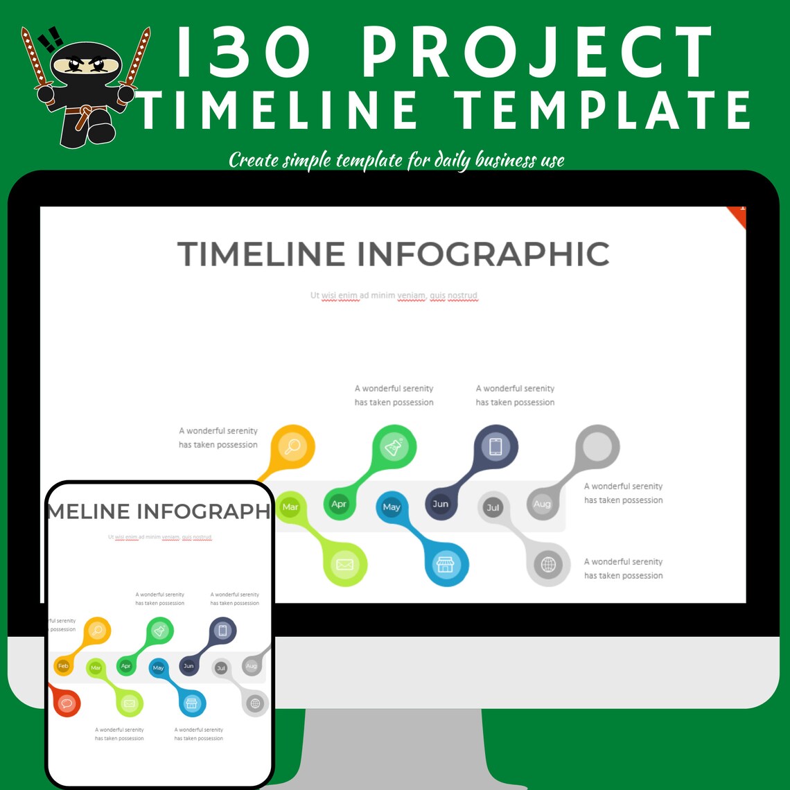 130+ Fully Editable Timeline Powerpoint Project Template L Light and ...