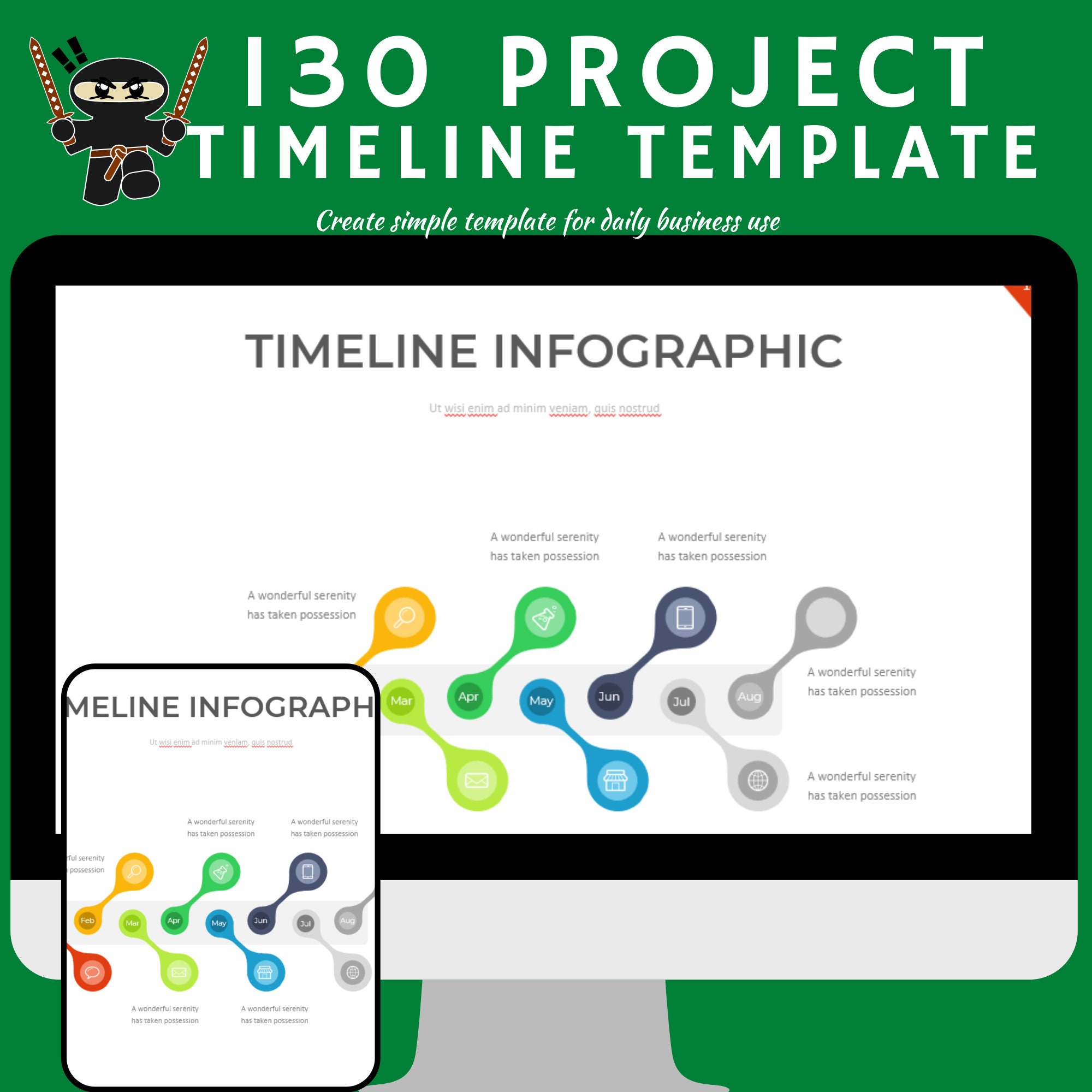 130+ Fully Editable Timeline Powerpoint Project Template L Light and ...