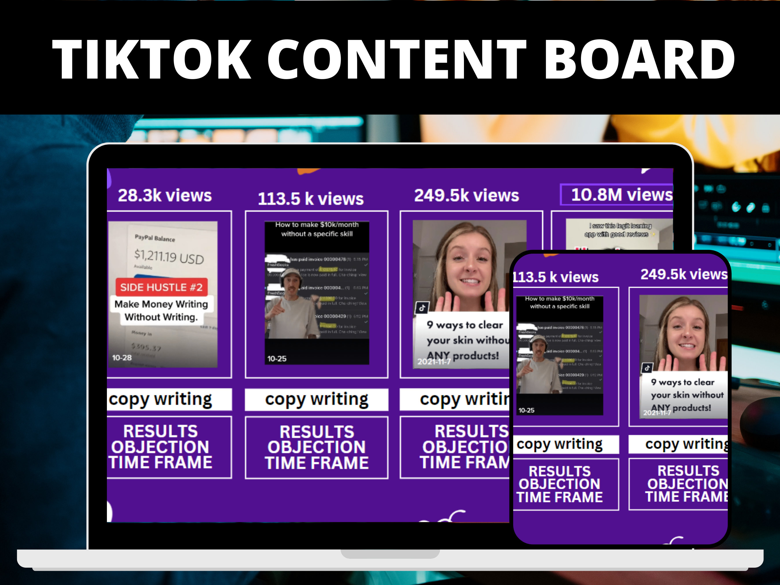 Tiktok Social Media Viral Content Story Board & Framework Template L ...