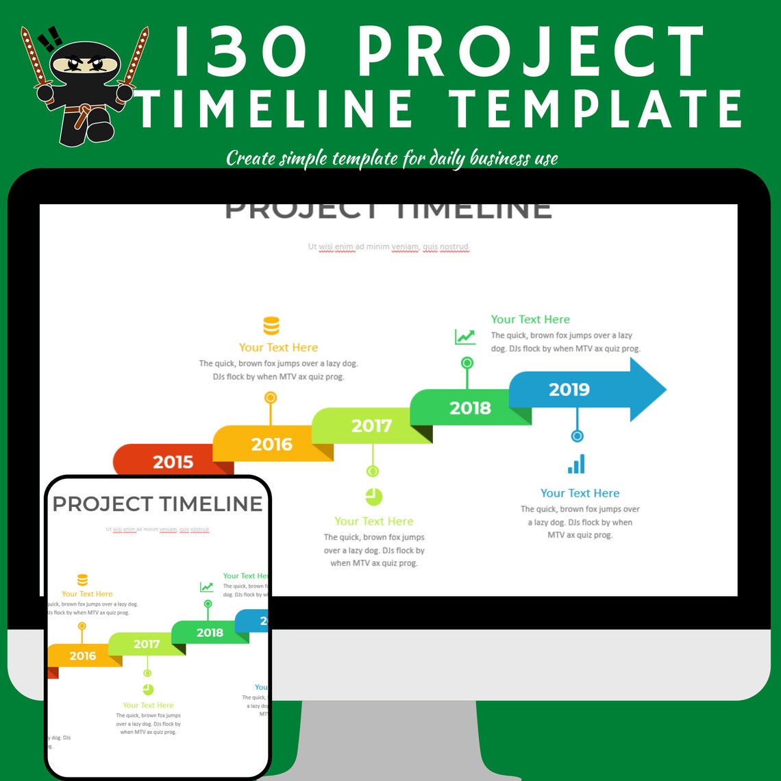 130+ Fully Editable Timeline Powerpoint Project Template L Light and ...