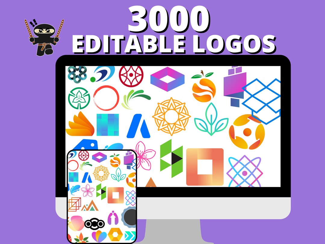 3000 Editable Logo Design With AI and Coreldraw L Editable Logo Design ...