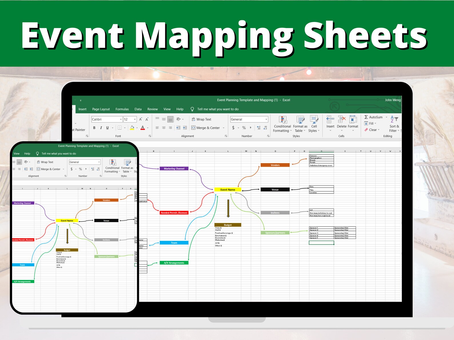 Event Planning Template , Event Mapping and Event Budget Planning in ...