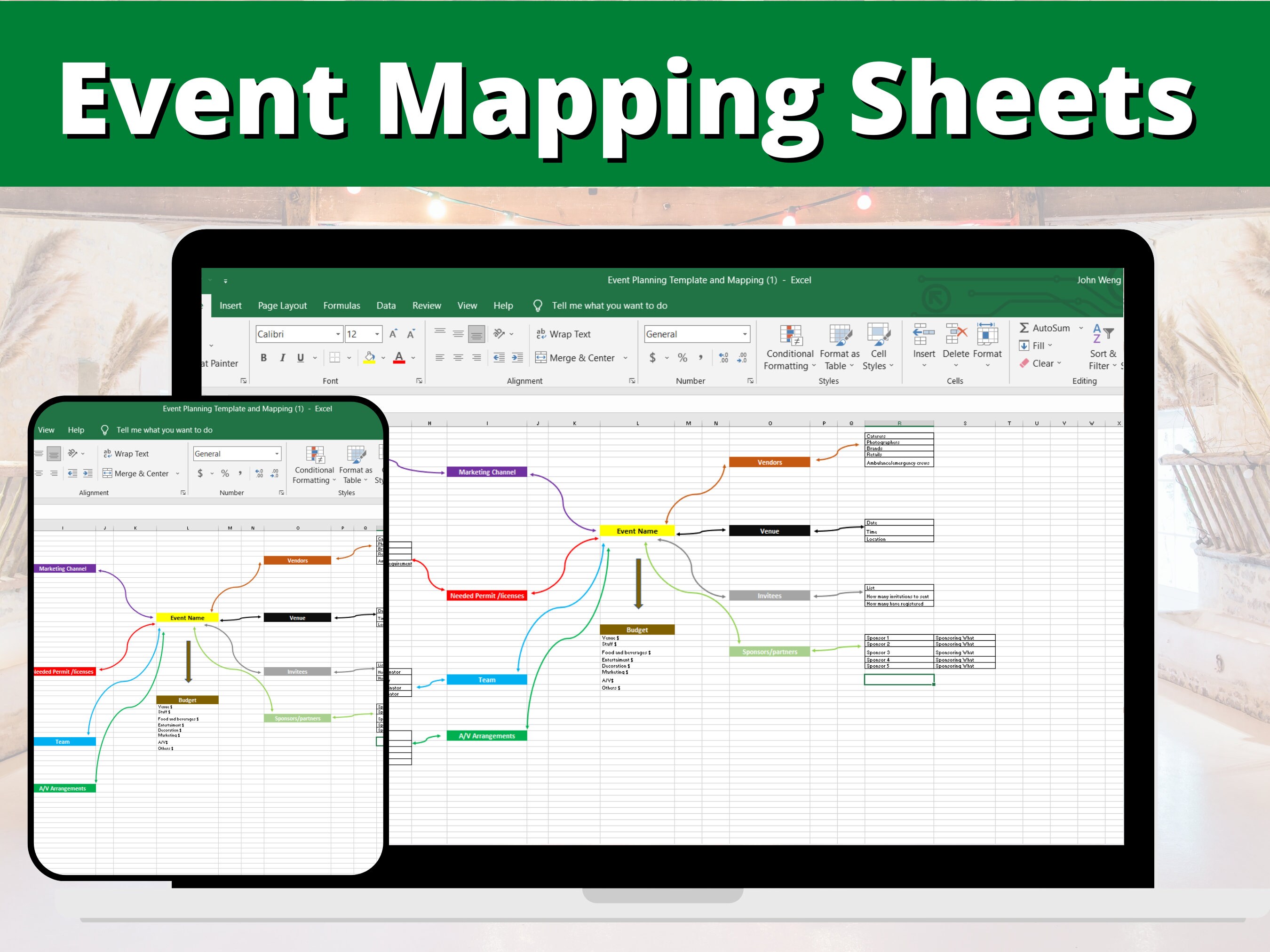 Event Planning Template , Event Mapping and Event Budget Planning in ...