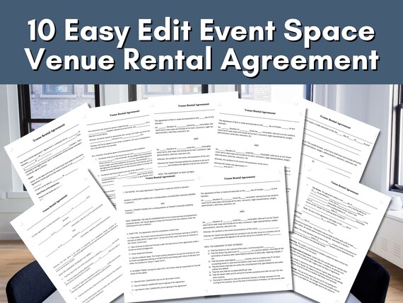 10 Easy Edit Event Space/venue Rental Agreement Event Space - Etsy