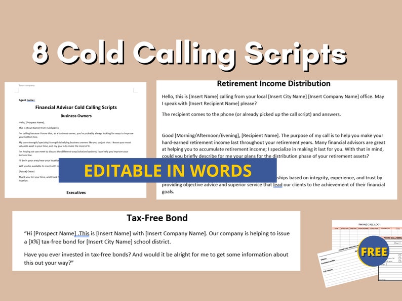 High Conversion 8 Cold Calling Script for Financial Advisor ...