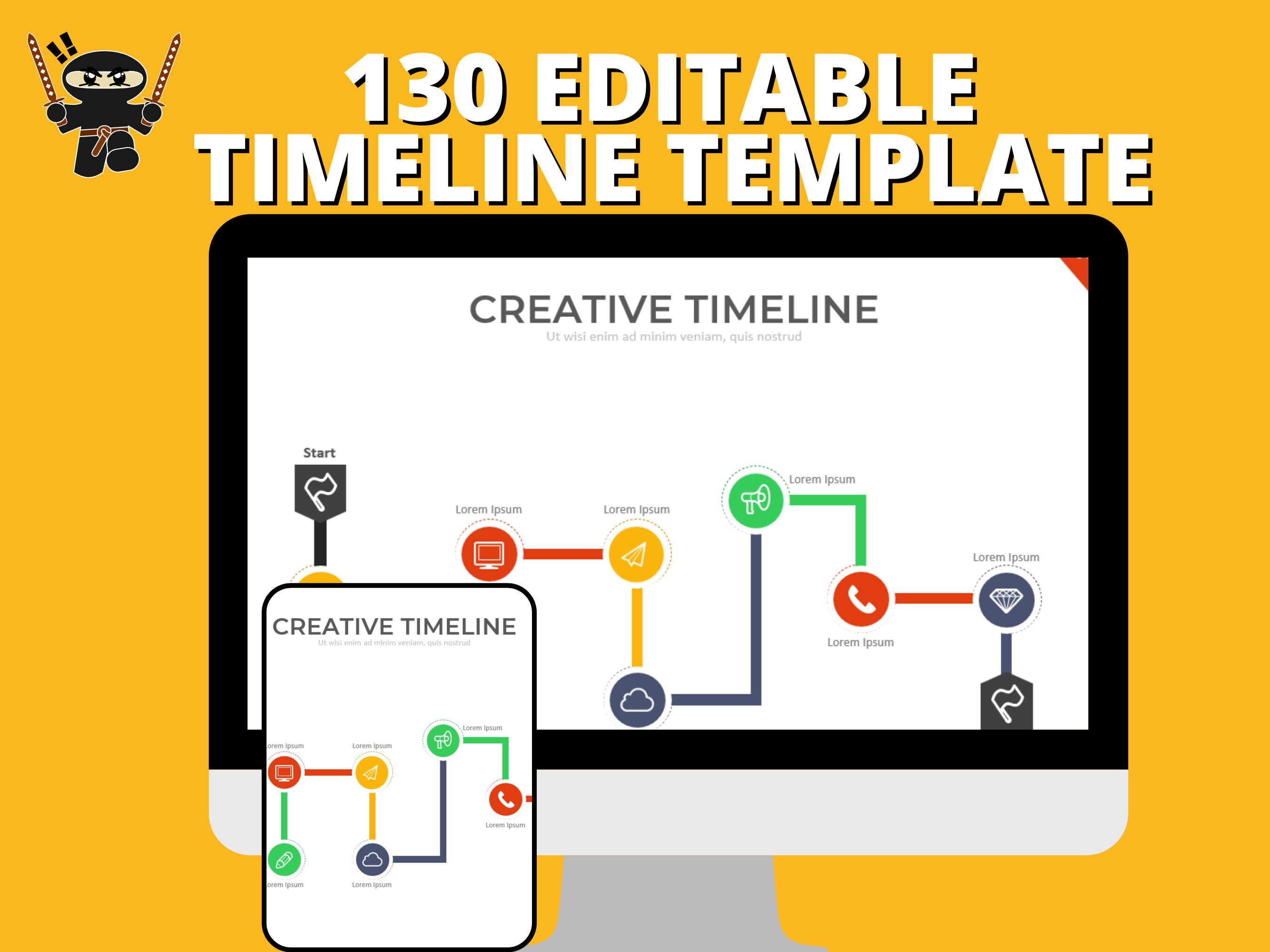 130+ Fully Editable Timeline Powerpoint Project Template L Light and ...