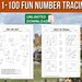1-100 Number Tracing and Coloring Zoo Animal Theme • 20 PDF Printable ...