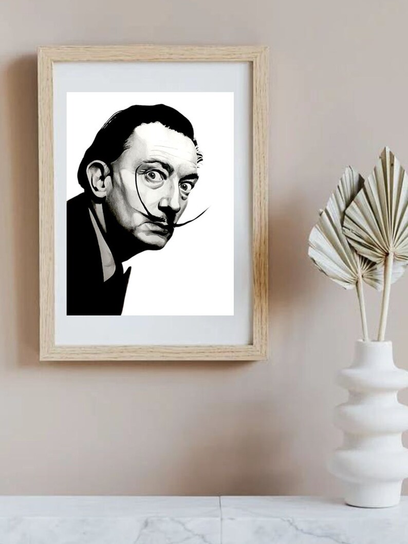 A3 Printed Drawing of Salvador Dali - Etsy