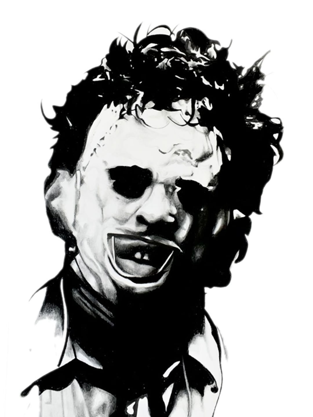 Limited Print Taken From My Original Graphite Drawing of Leatherface ...