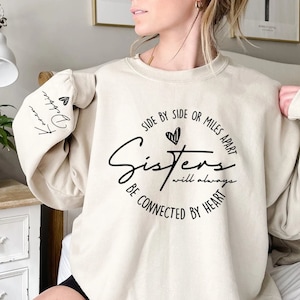 Personalized Sisters Sweatshirt, Custom Sister Sweatshirt, Sisters ...