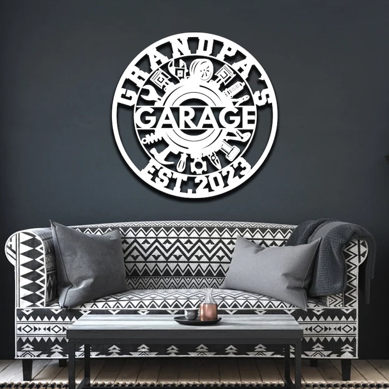 Personalized Metal Garage Sign Custom Garage Sign for - Etsy