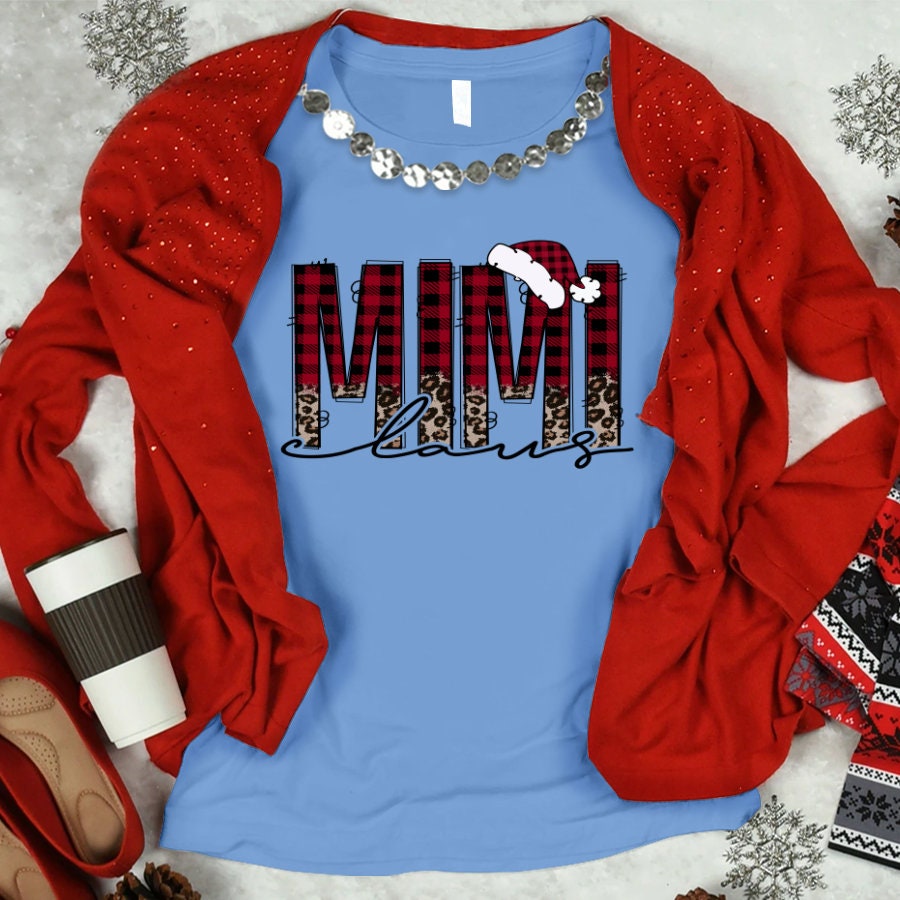 Personalized Mimi Claus T Shirt Christmas Grandma Claus Shirt - Etsy