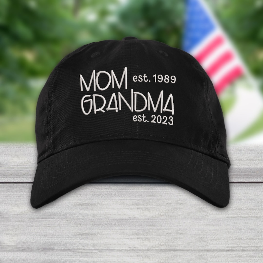 Personalized Embroidered Mom Grandma Hat, Custom Est Mom Mimi Hat, Mom ...