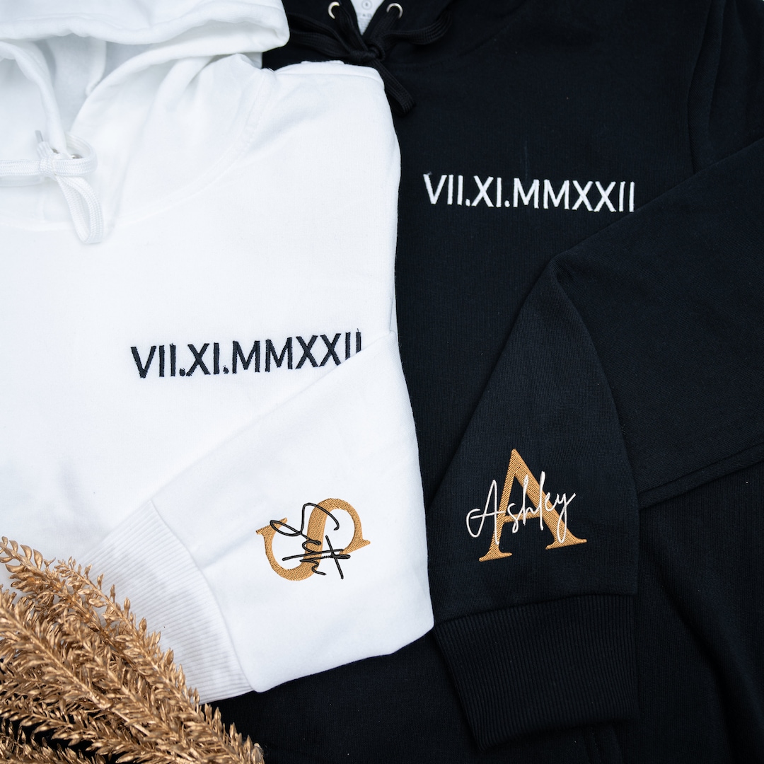 Personalized Embroidered Couple Matching Shirt, Anniversary Date ...