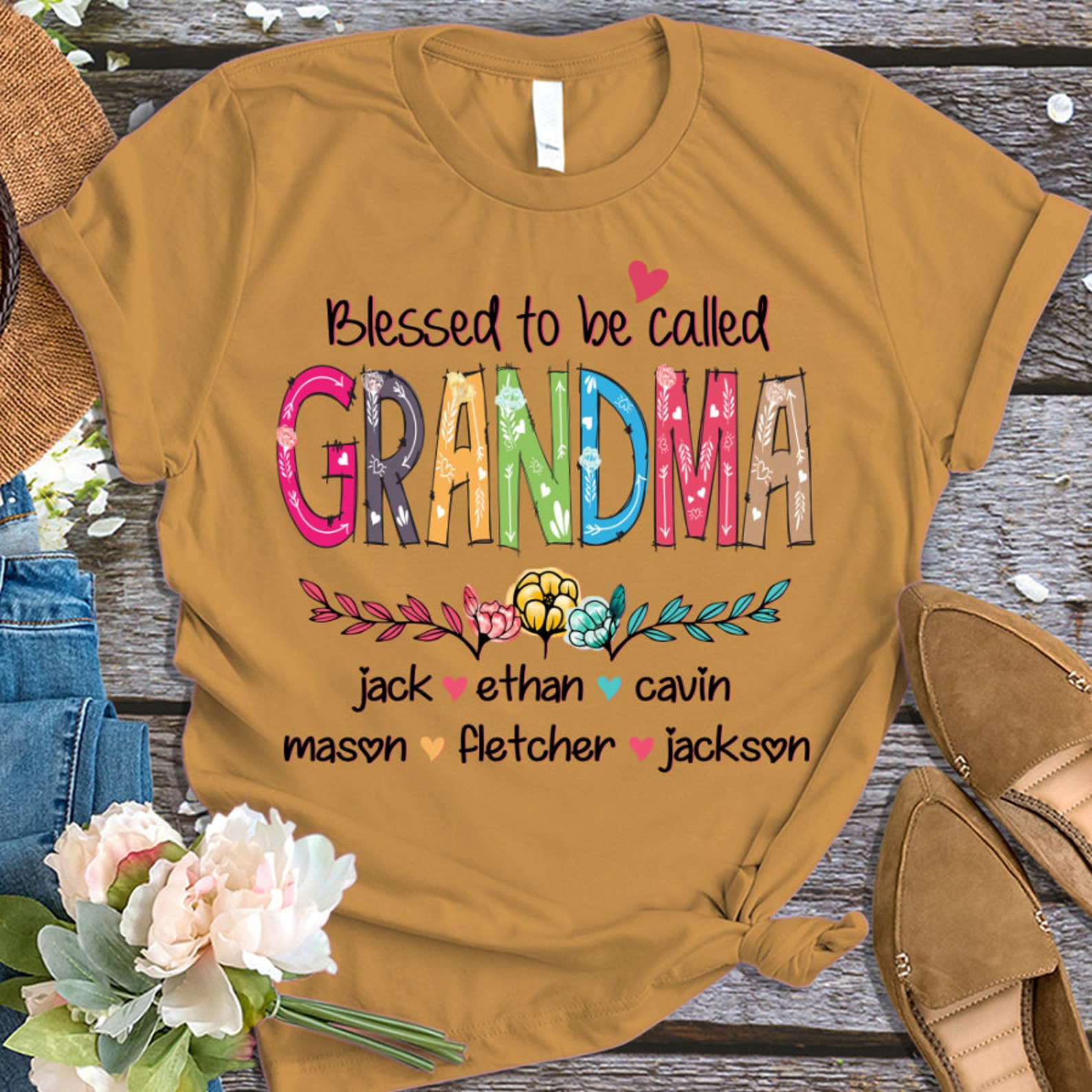 Personalized Grandma Shirt Custom Great Grandma Shirt - Etsy