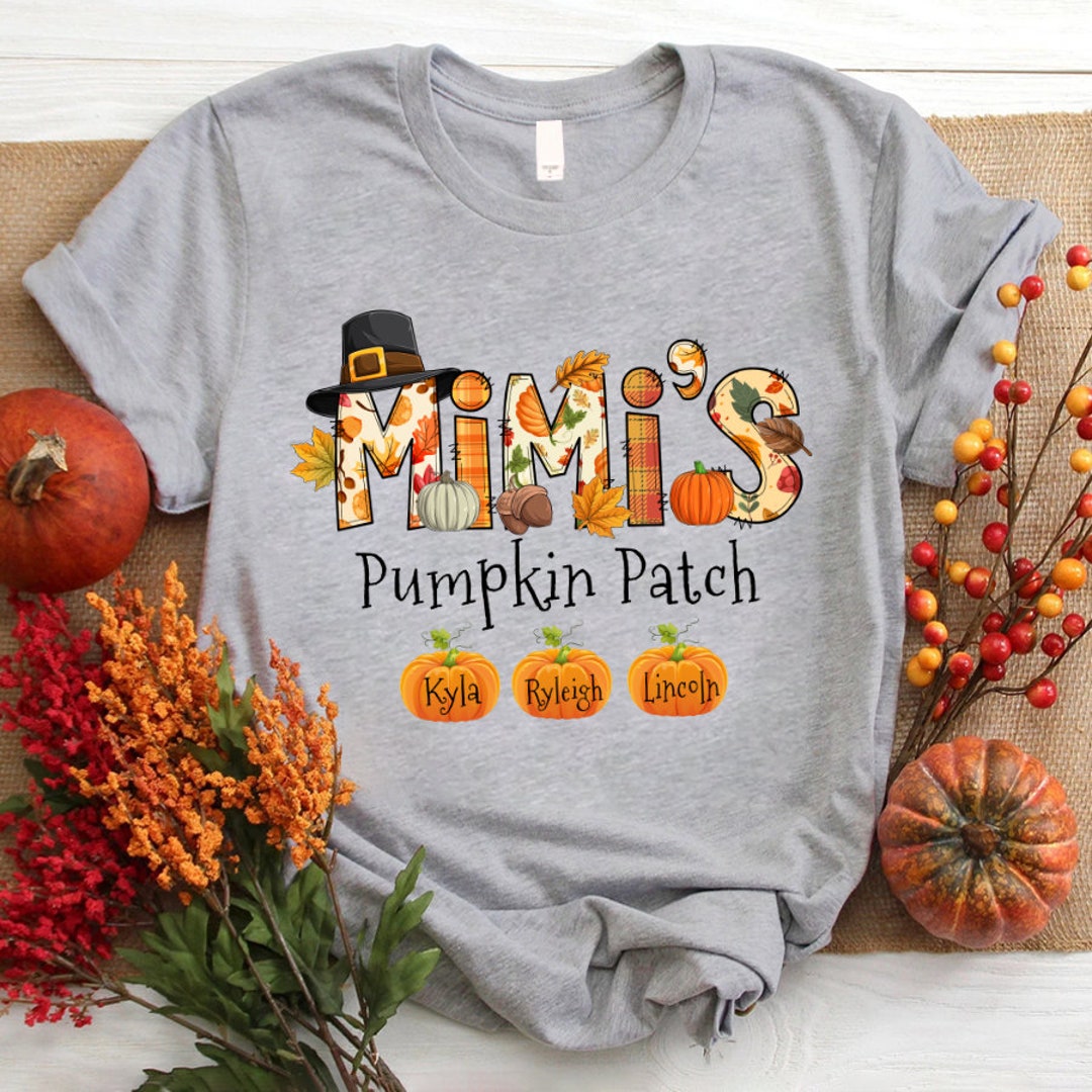 Personalized Mimi Pumpkin Patch Shirt, Custom Grandma Nana Mimi Shirt ...