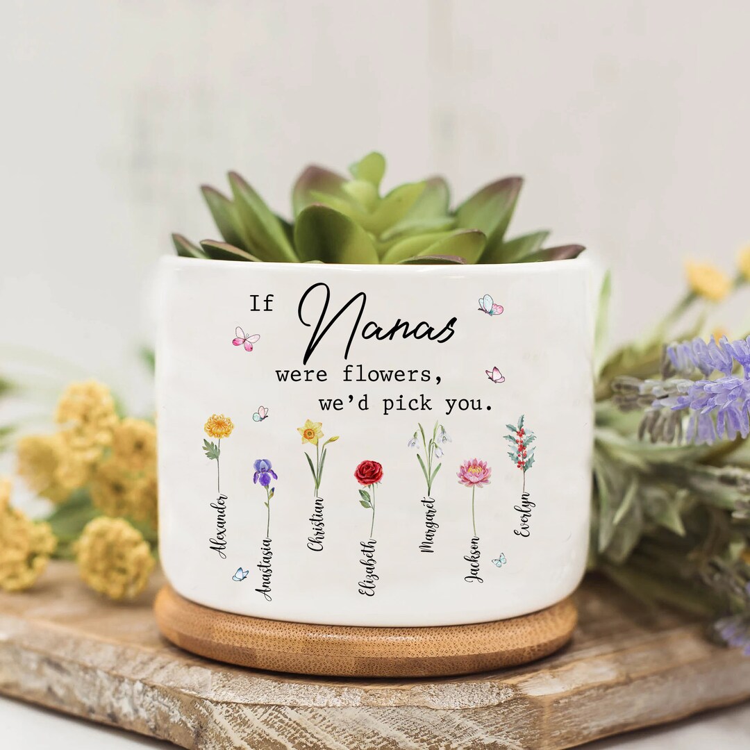 Personalized Nana's Garden Plant Pot, Mom's Garden, If Grandmas Were ...