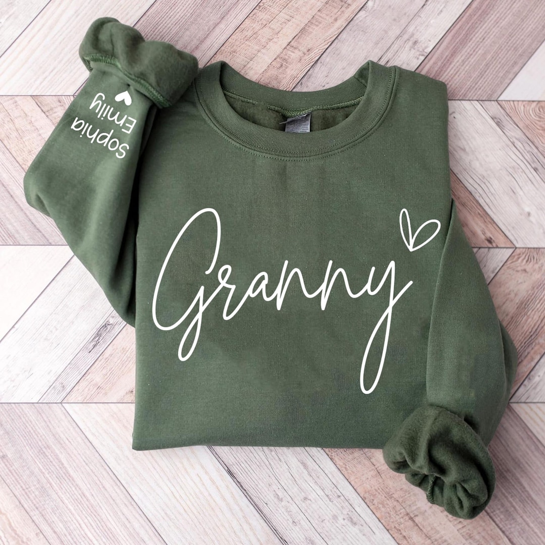 Custom Granny Sweatshirt, Personalized Granny Sweatshirt, Grandma ...