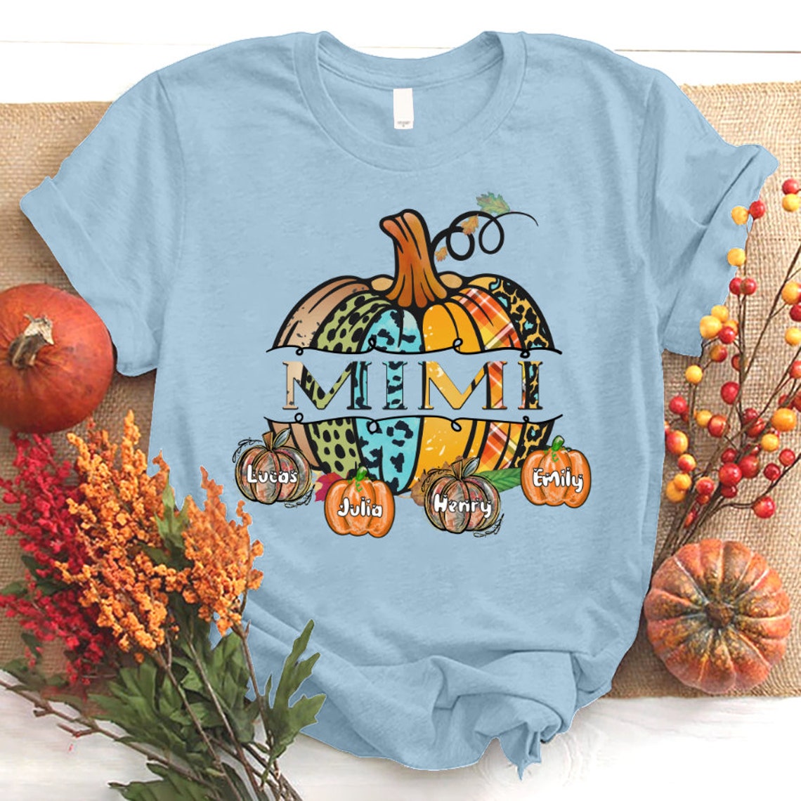 Personalized Mimi Pumpkin Shirt Custom Nickname Mimi Shirt - Etsy