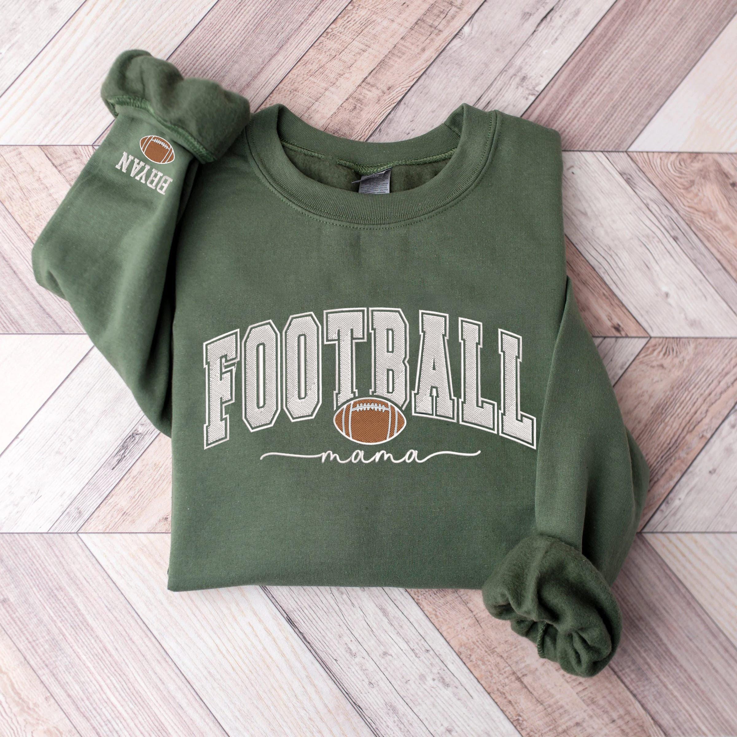 Custom Embroidered Football Mama Sweatshirt, Personalized Football Mom ...