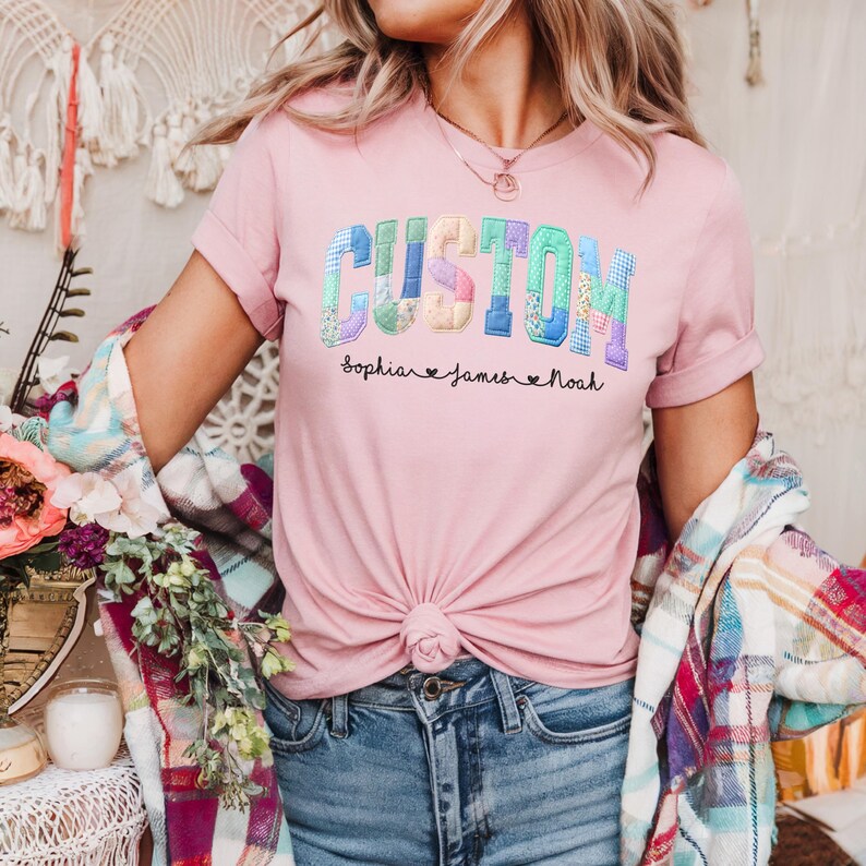 Custom Embroidered Patchwork Floral Shirt, Hoodie, Sweatshirt ...
