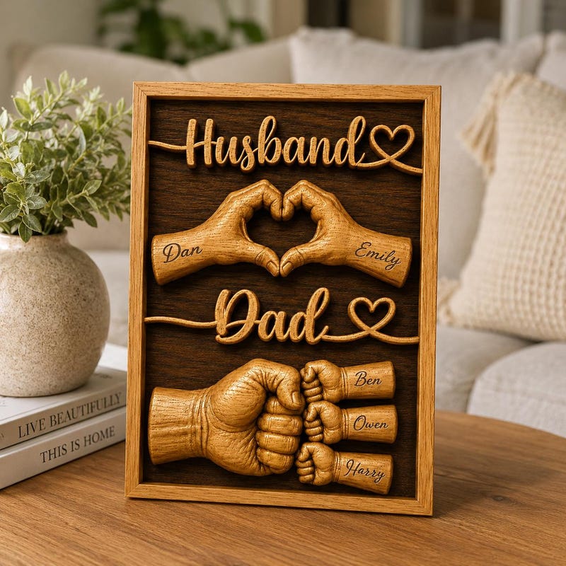 Custom Fist Bump Dad Plaque - Etsy