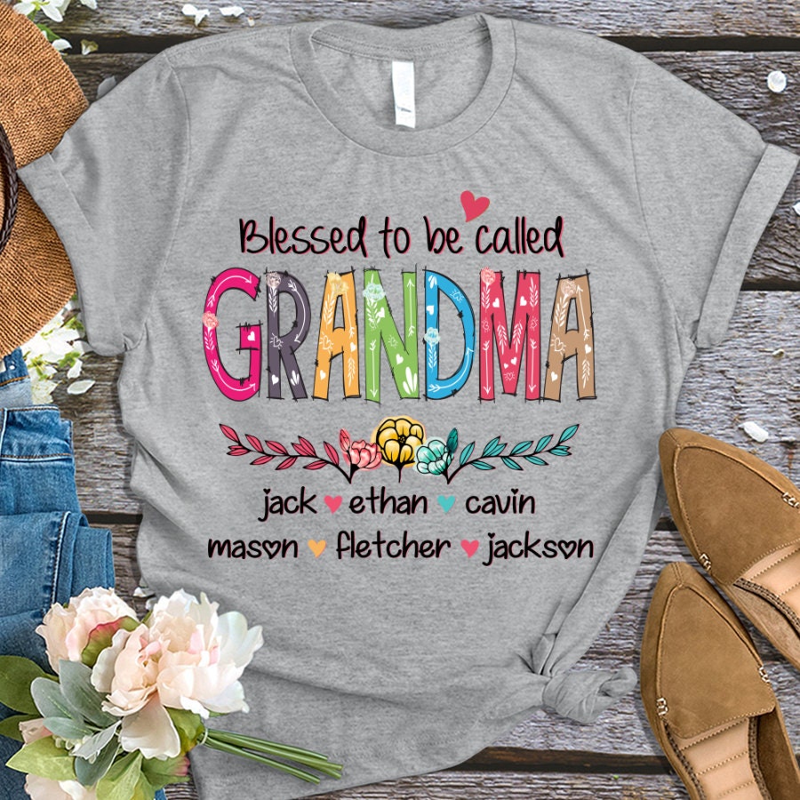 Personalized Grandma Shirt Custom Great Grandma Shirt - Etsy