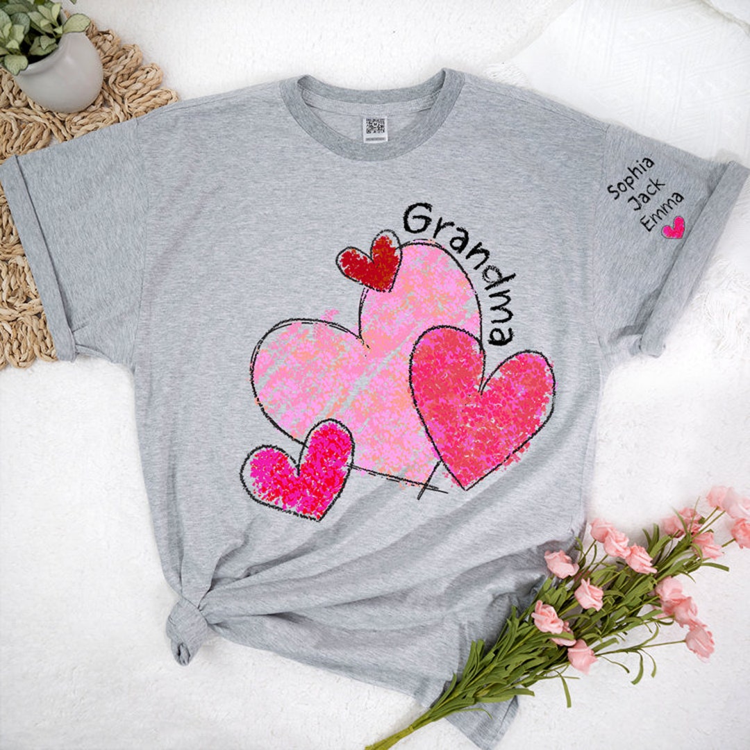 Grandma Heart Shirt, Grammy Heart T-shirt, New Grandma Tshirt Hoodie ...