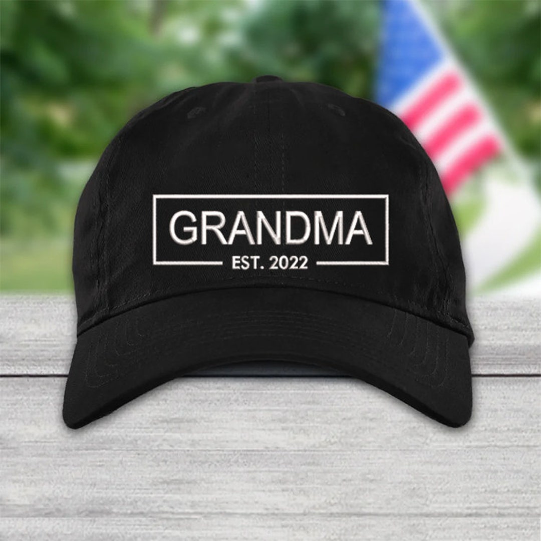 Custom Embroidery Grandma Est Cap, Personalized Est Grandma Gigi Hat ...