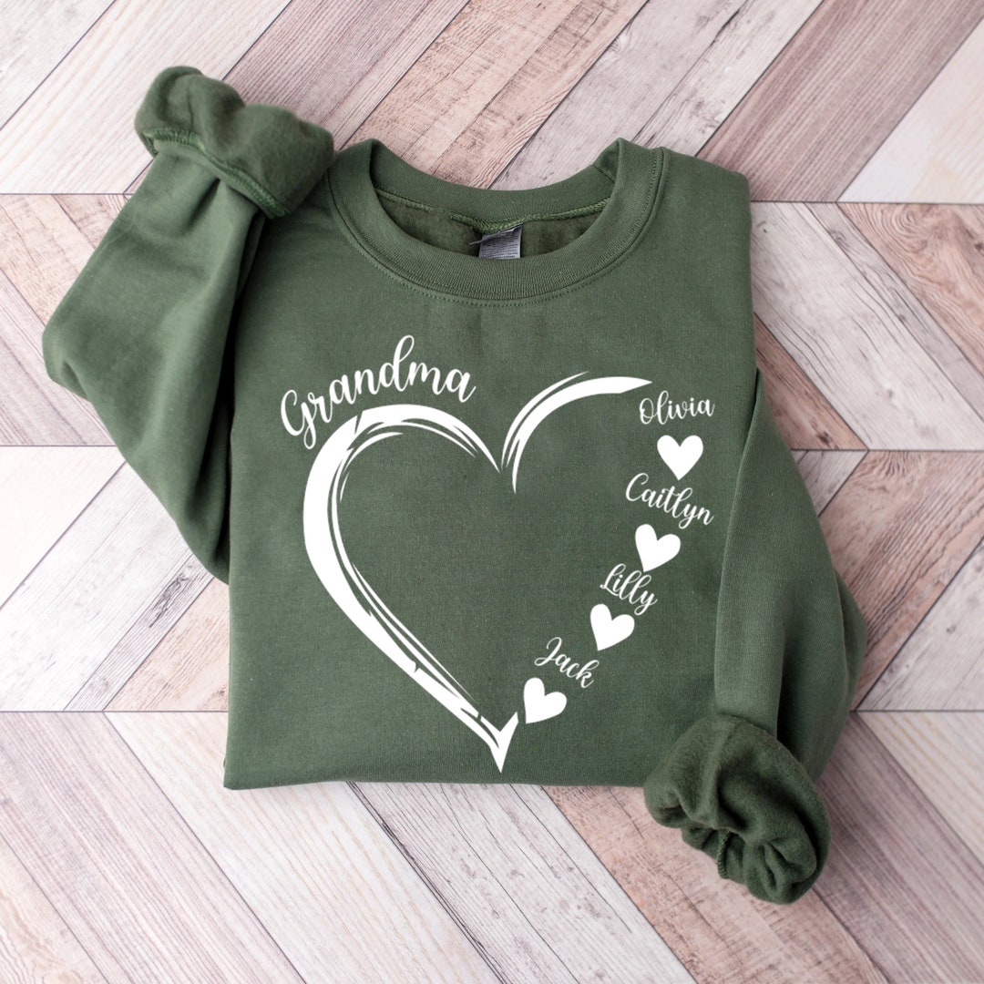 Grandma Heart Sweatshirt, Grandma Shirt, Christmas Gifts for Grandma ...