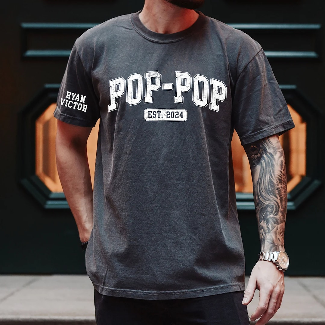 Personalized Pop Pop Shirt, Custom Poppop Shirt, Pop-pop Tshirt, Father ...