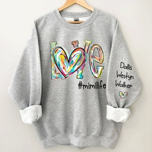 Personalized Love Mimi Sweatshirt, Custom Mimilife Sweatshirt and ...