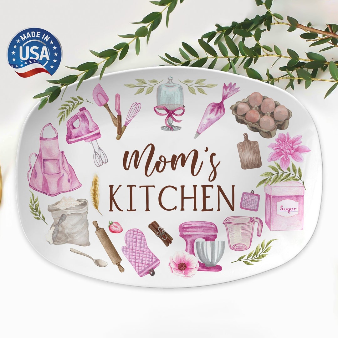 Custom Mom Kitchen Platter, Personalized Mom Platter, Platter Gift With ...