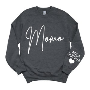 Momo Sweatshirt Momo Shirt New Momo Gift Kids on Sleeve - Etsy