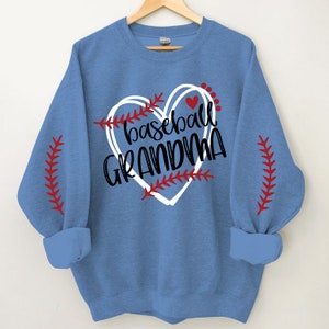 Custom Baseball Grandma Sweatshirt, Baseball Nana Sweatshirt, Baseball ...
