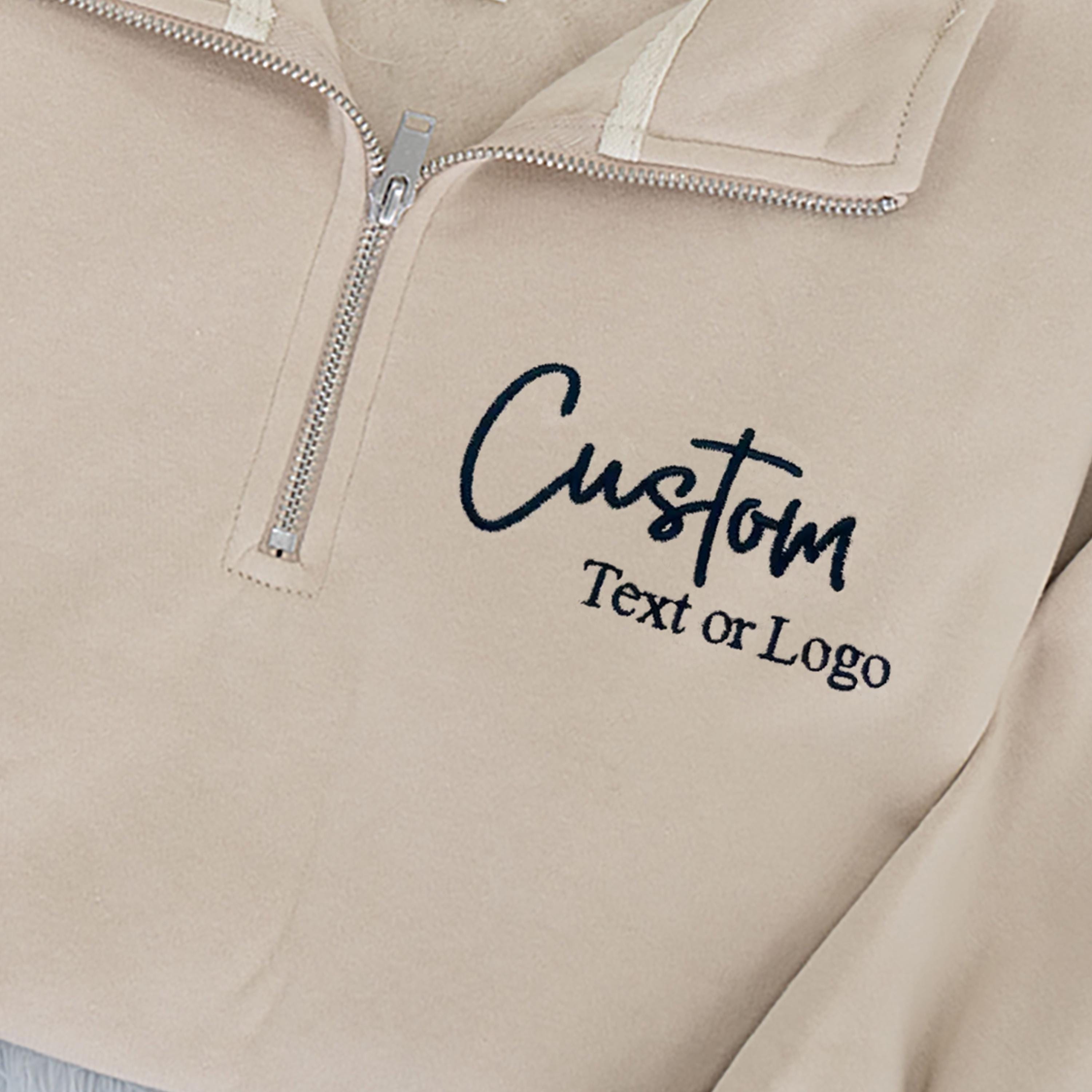 Custom Logo Sweatshirt – Personalized Left Chest Logo Embroidery ...