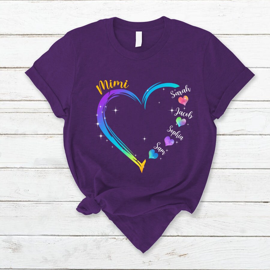 Personalized Mimi Shirt Custom Gigi Yaya Grandma Shirts With - Etsy