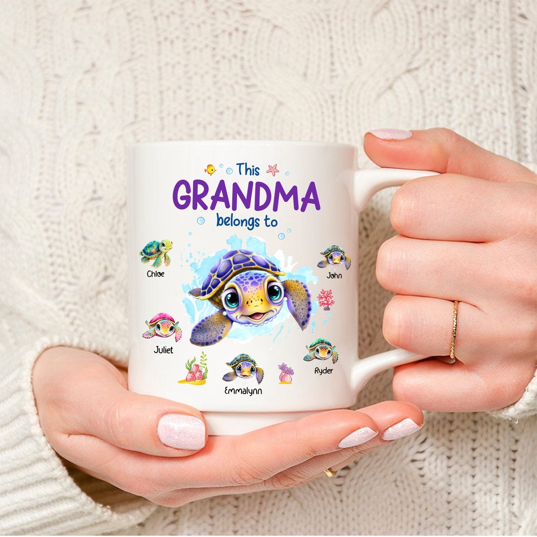 Personalized Grandma Belong to Turtle Mug , Custom Mug for Grandma With ...