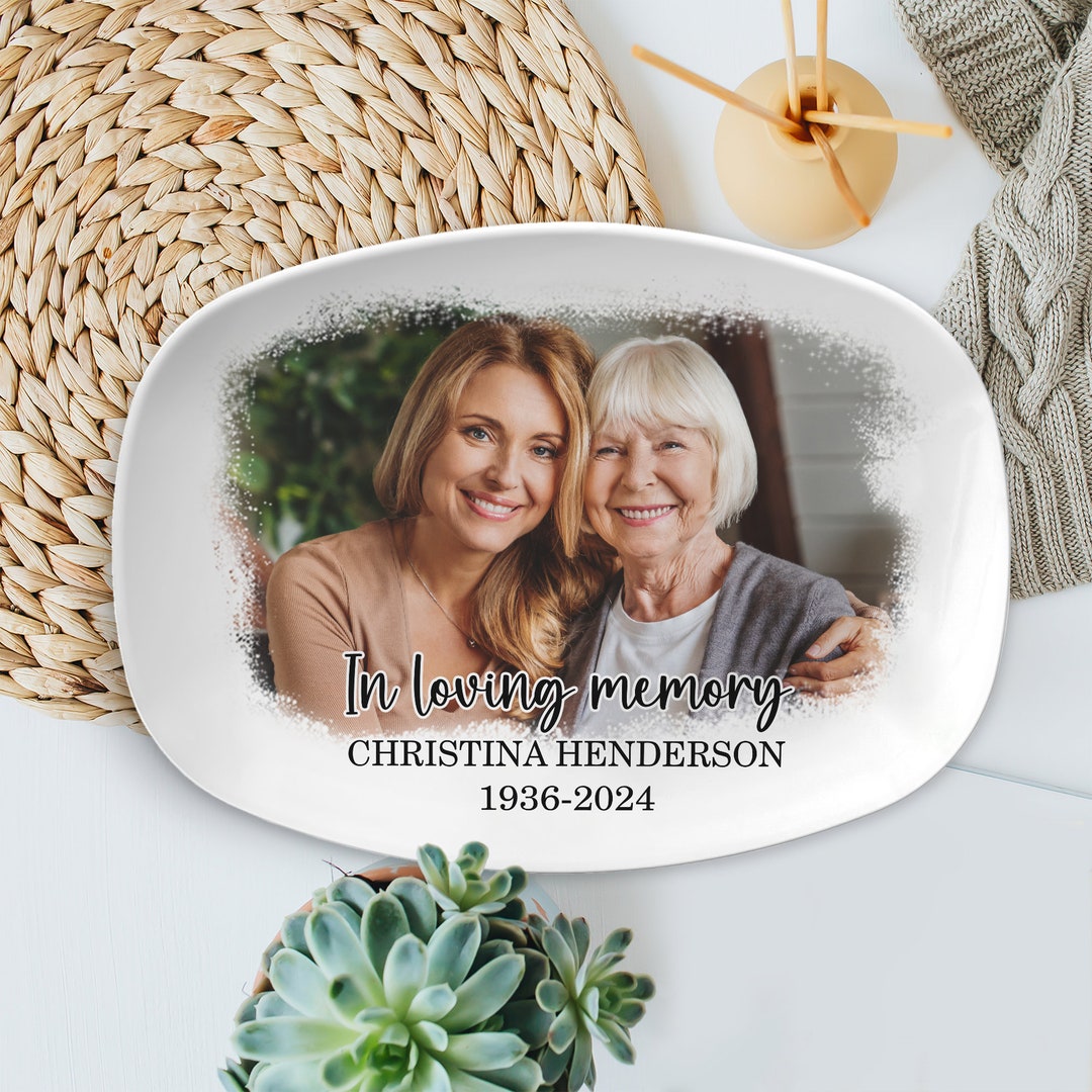 Personalized in Loving Memory Grandma Platter, Custom Name and Photo ...
