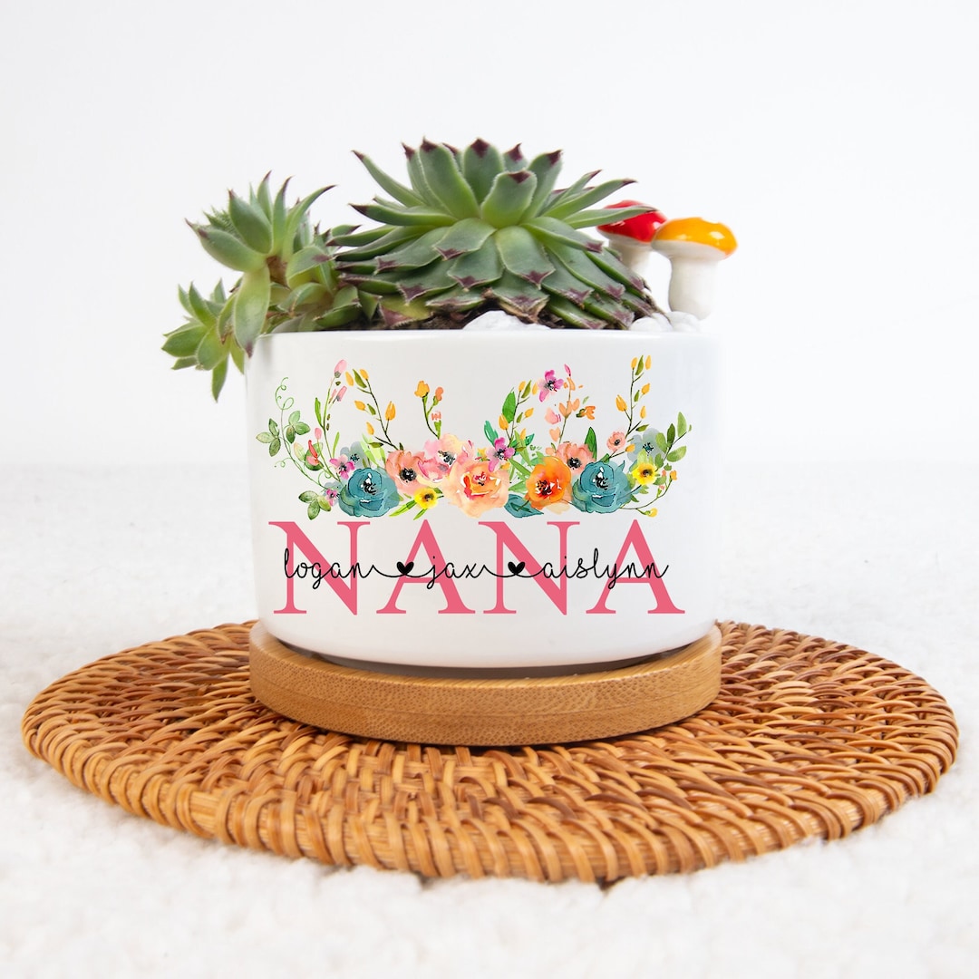 Personalized Nana Mini Plant Pot, Custom Grandma Gifts, Gifts for Mimi ...