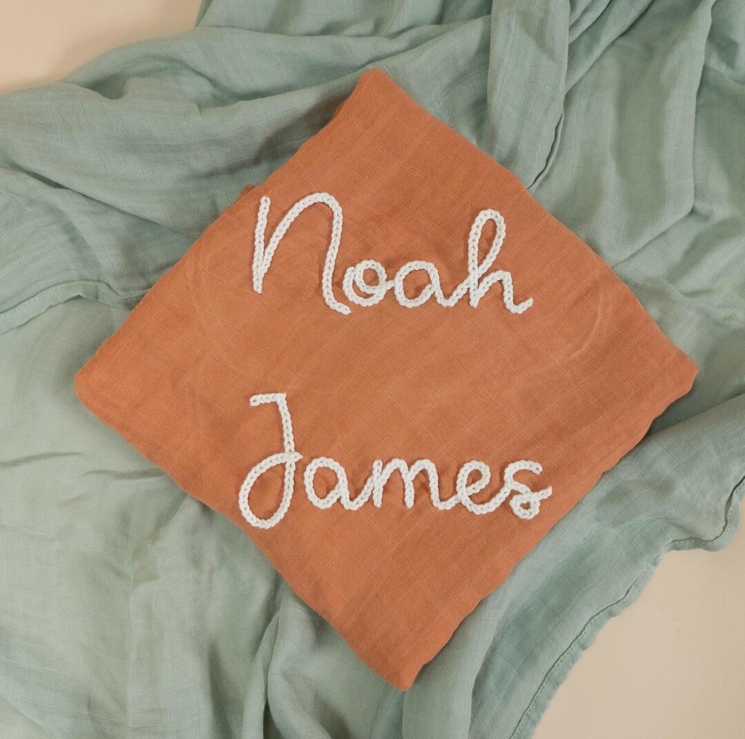 Personalized Embroidered Baby Receiving Blanket, Baby Blanket With Name ...