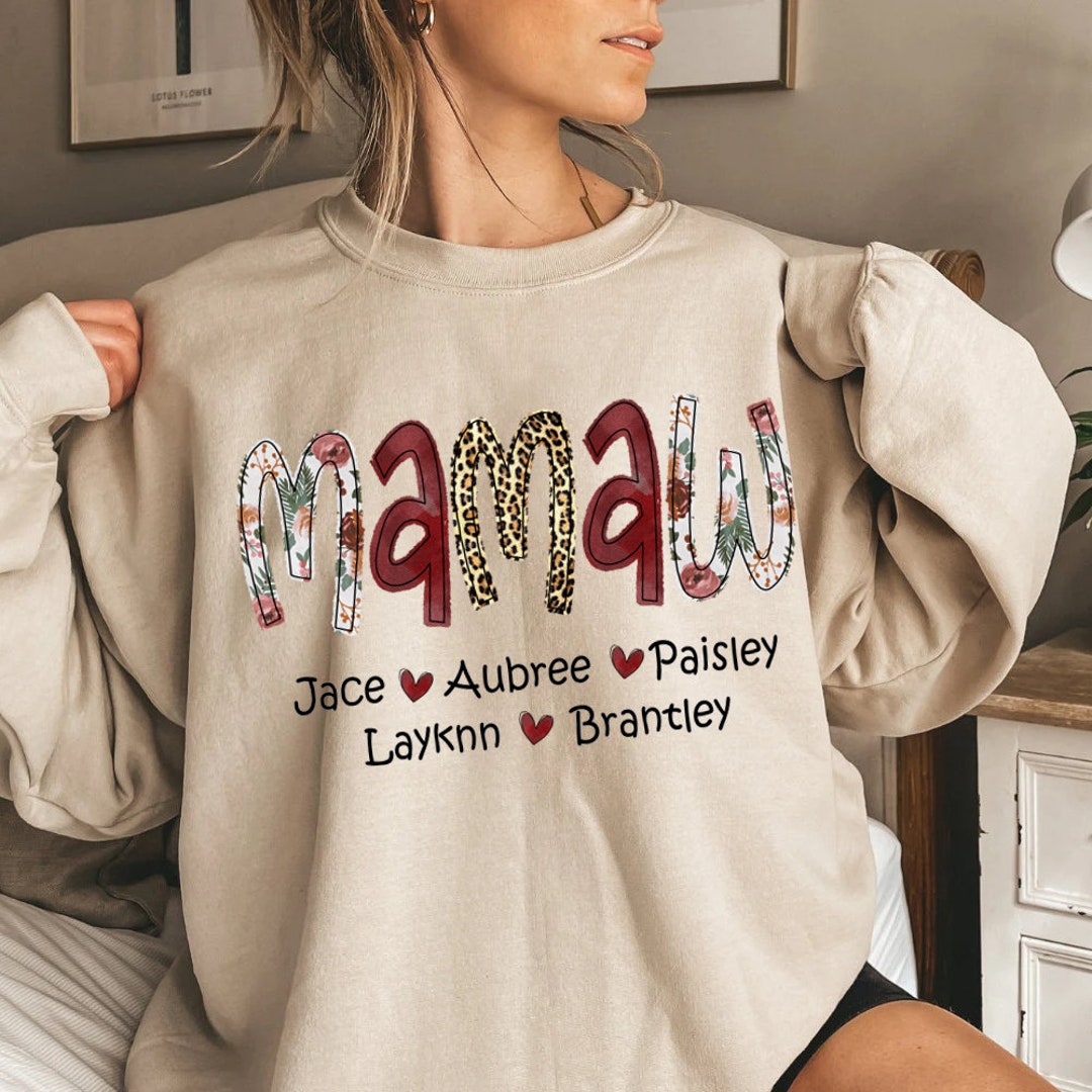 Personalized Mamaw Sweatshirt, Mamaw Sweatshirt, Mamaw Sweatshirt ...
