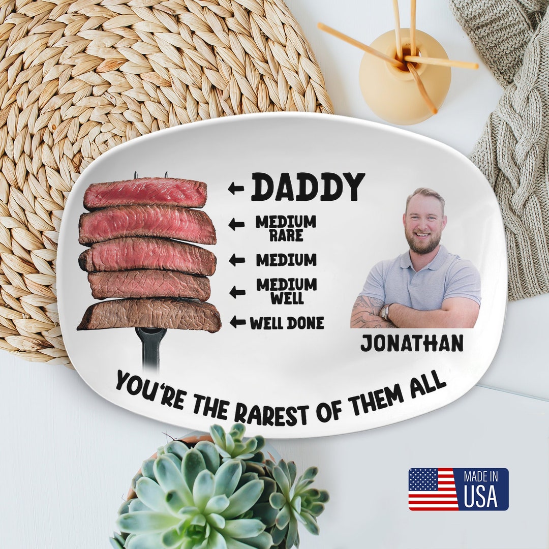 Custom Photo Dad Grilling Platter, You're the Rarest of Them All BBQ ...
