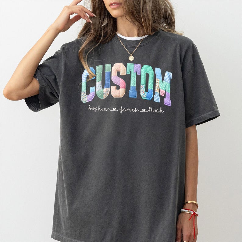 Custom Embroidered Patchwork Floral Shirt, Hoodie, Sweatshirt ...