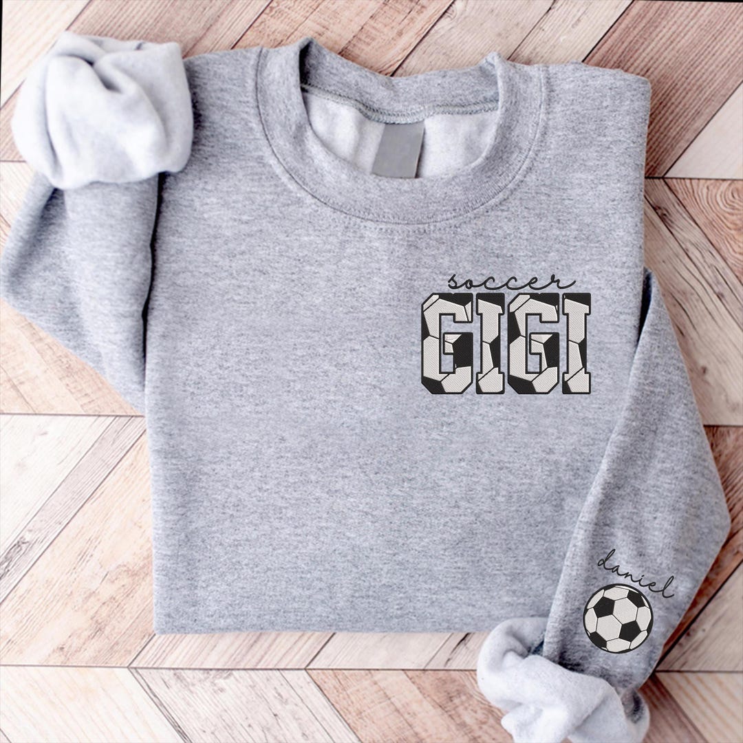 Custom Embroidered Soccer Gigi Sweatshirt, Personalized Soccer Gigi ...