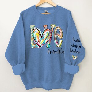 Personalized Love Mimi Sweatshirt, Custom Mimilife Sweatshirt and ...