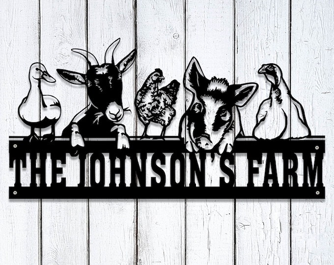 Personalized Farm Sign With Red Tractor, Custom Farm Sign, Personalized ...