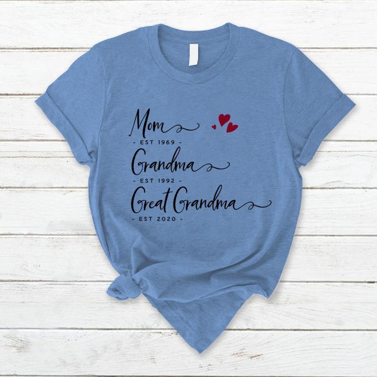 Personalized Great Grandma Shirt, to Be Shirt, Mom Est Grandma Est ...